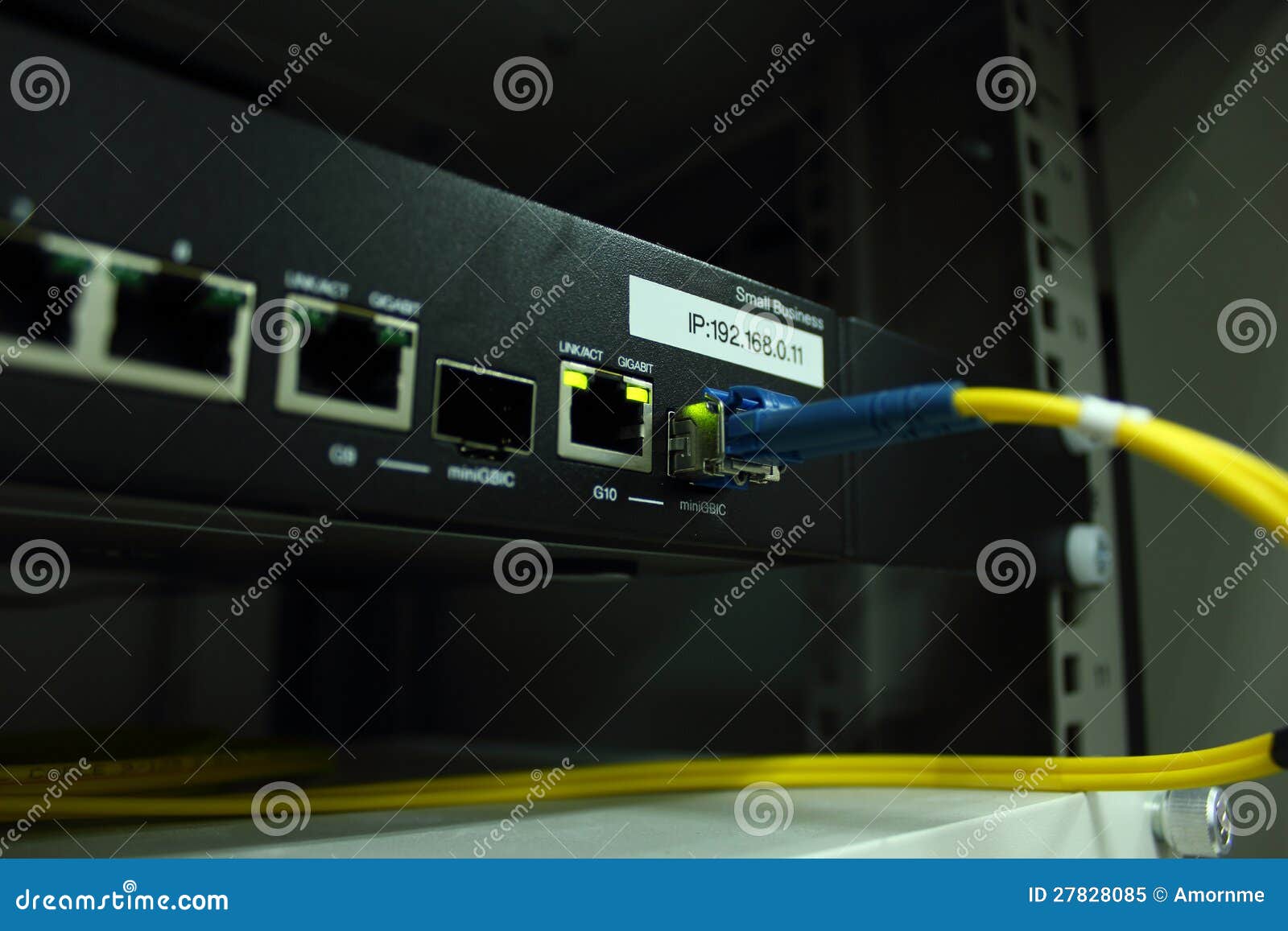 Fiber link HUB stock image. Image of adsl, center, infrastructure ...