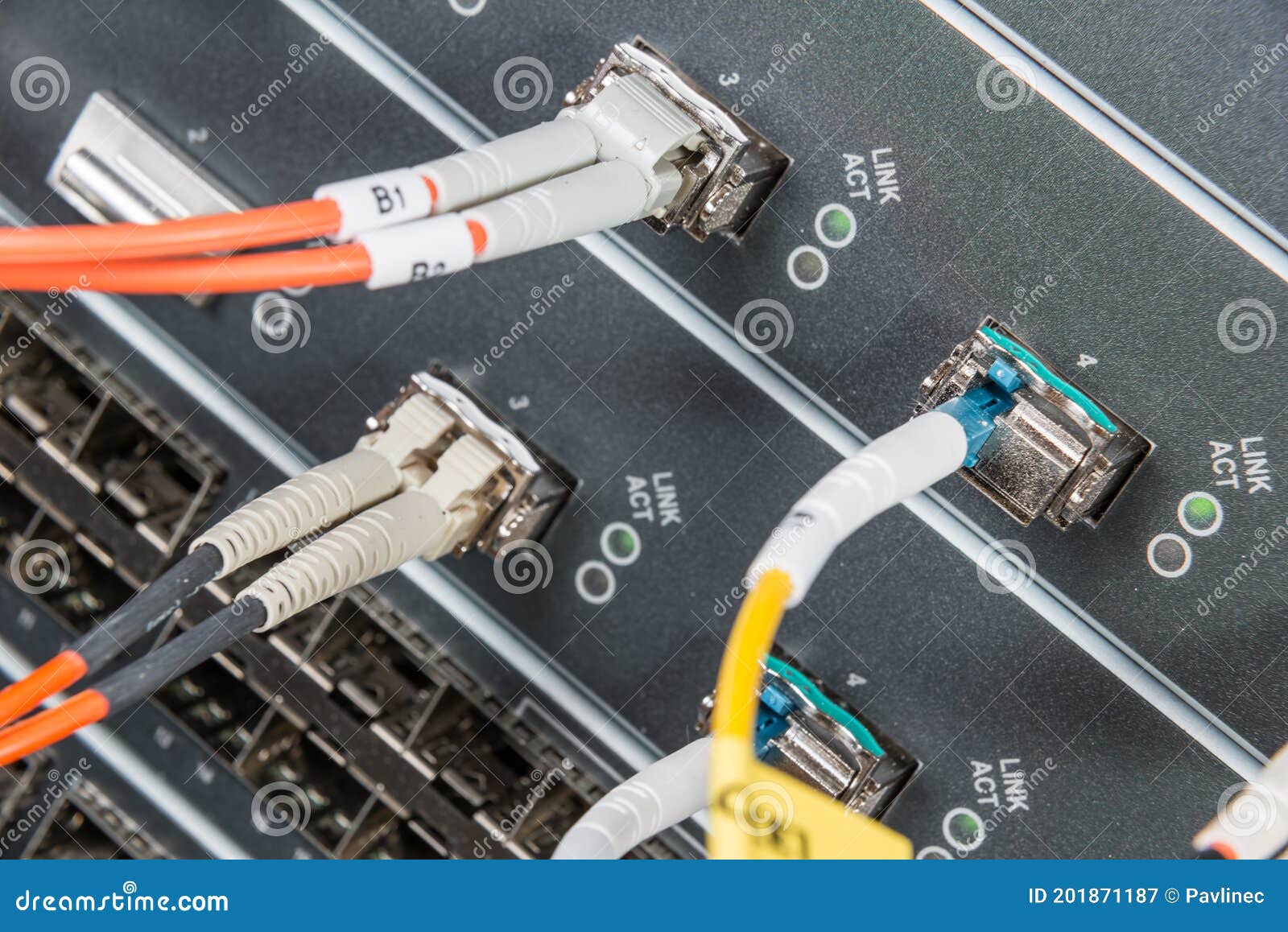 Fiber network server stock image. Image of networking - 201871187