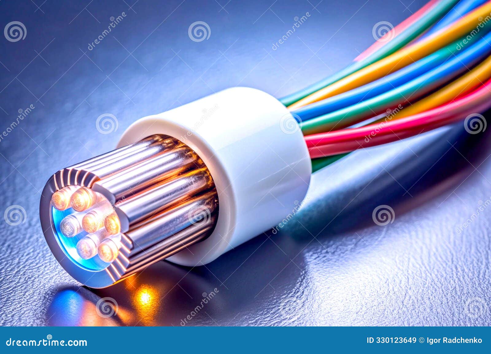 Fiber Optic Abstract Cable for High Speed Internet Connection Stock ...