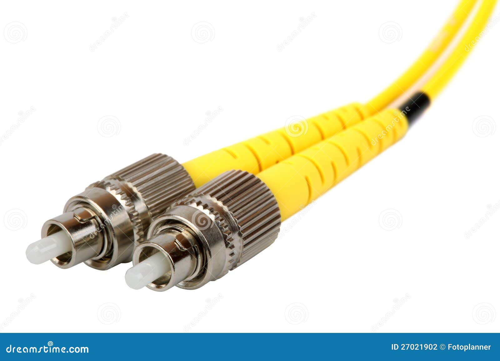 Fiber Optic Cables Connected To An Optic Ports And UTP Network Cables ...