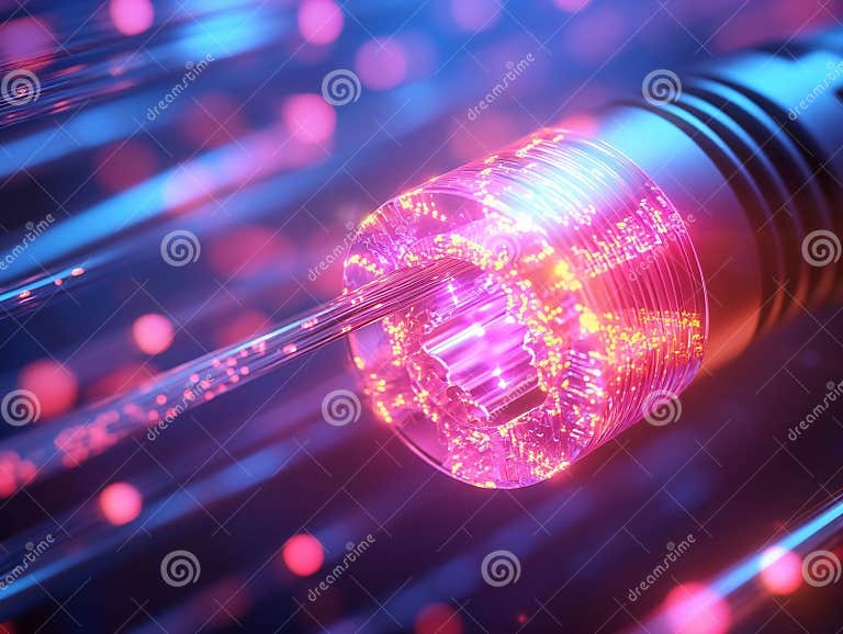 Fiber Optic Cable for Communication Technology and Connecting Element ...