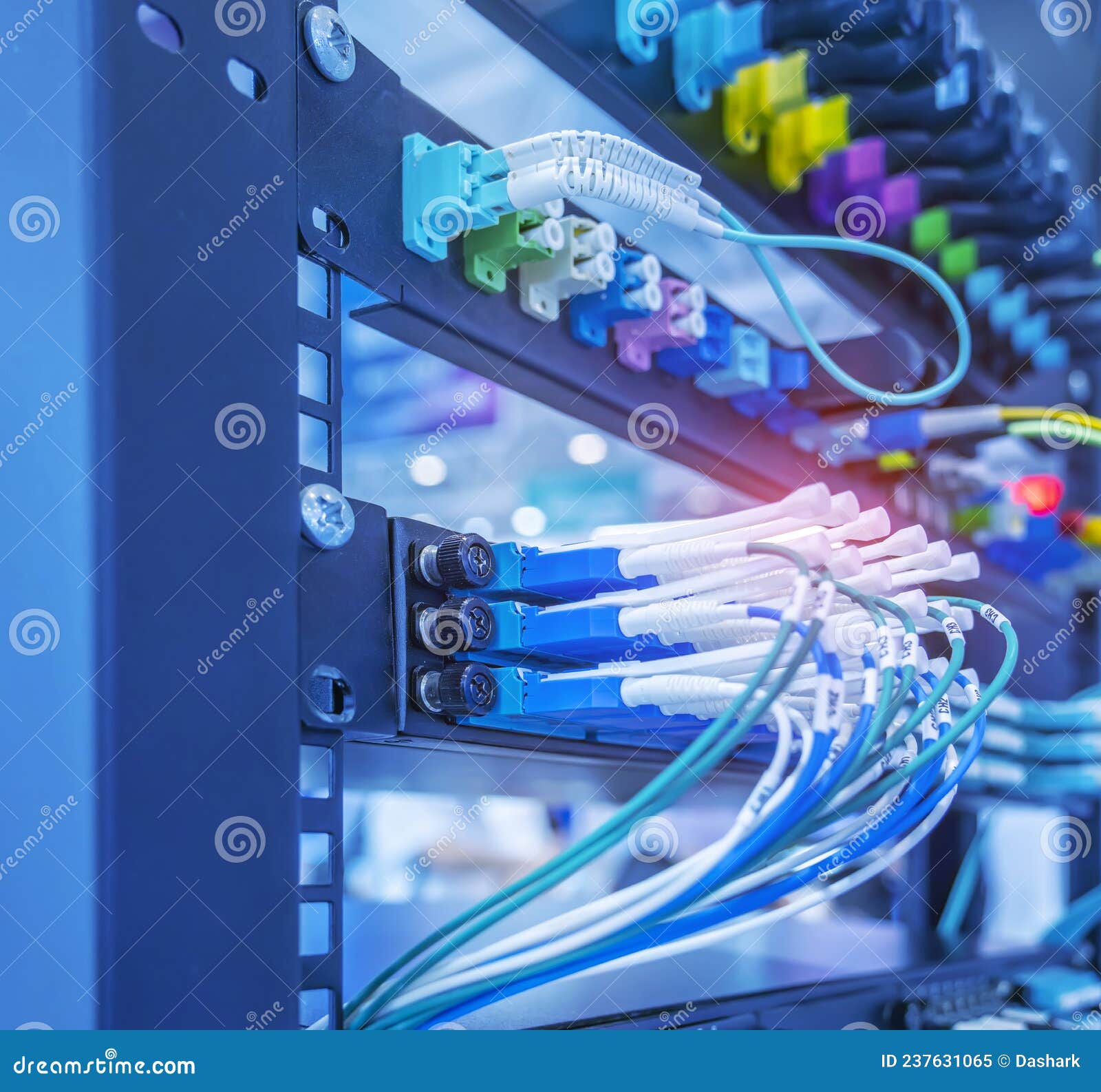 Fiber optic cable connect stock image. Image of equipment - 237631065