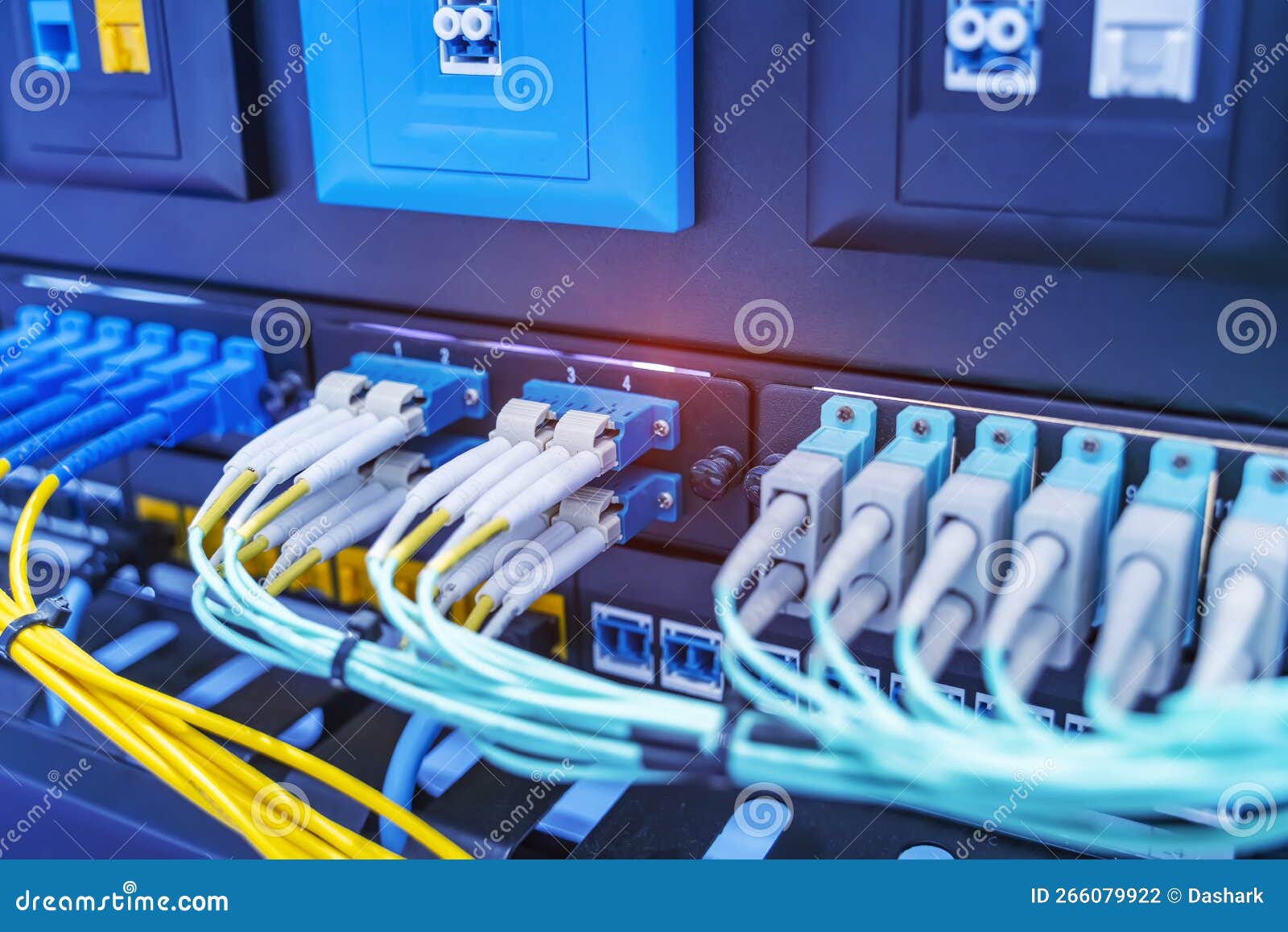Fiber Optic Cable Connect To Distribution Point Stock Photo - Image of ...