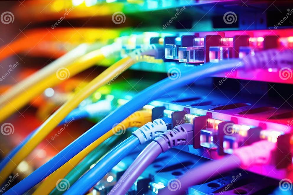 Fiber Optic Cable Connected To an Internet Modem Stock Photo - Image of ...