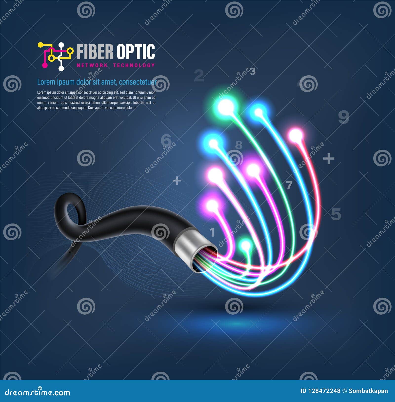 Fiber Optic Cable for Fiber Optic Concept and Advertising Communication ...
