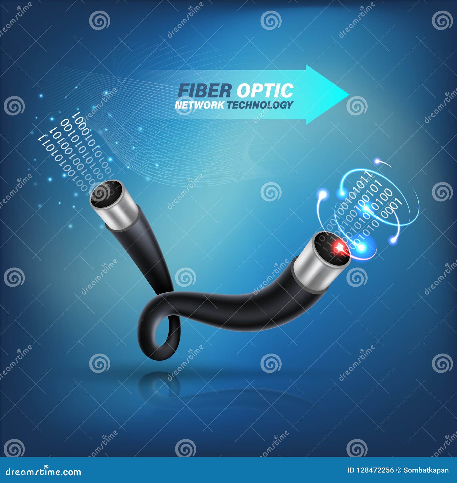 Fiber Optic Cable for Fiber Optic Concept and Advertising Communication ...