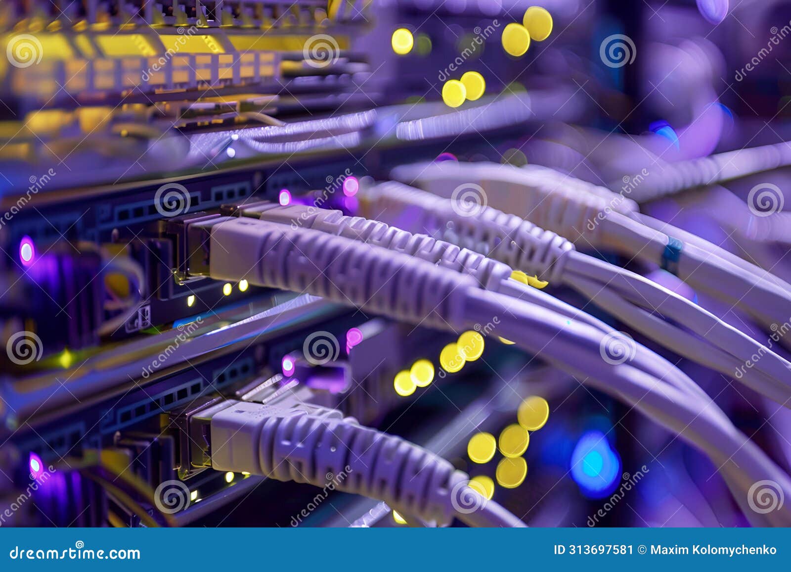 Equipment for Broadcasting High-speed Internet. Fiber Optic Cable for ...