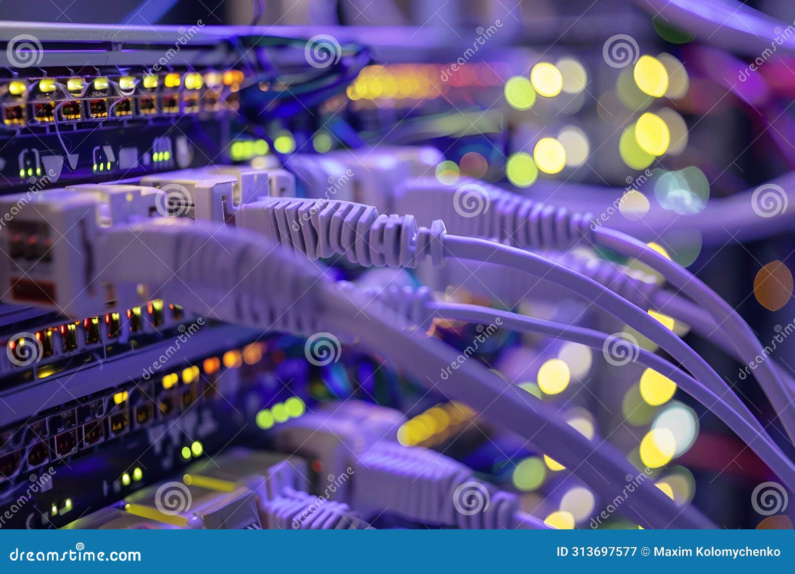 Equipment for Broadcasting High-speed Internet. Fiber Optic Cable for ...