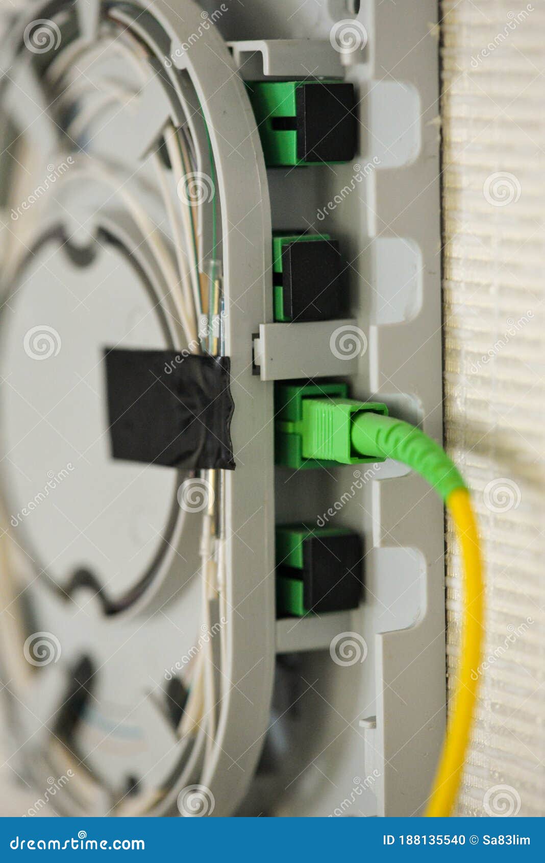 Fiber Optic Cable Connection for House Stock Photo - Image of ...