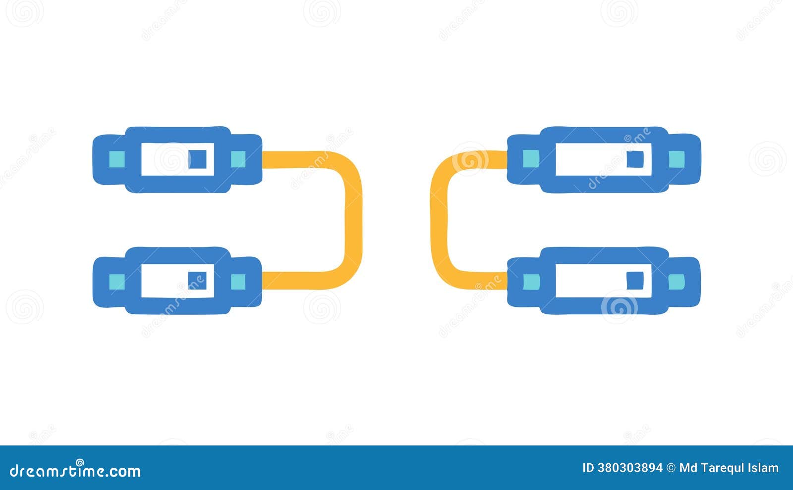 Usb Cable Connectors. Realistic Vector Set Of Phone Jacks For Cabling ...
