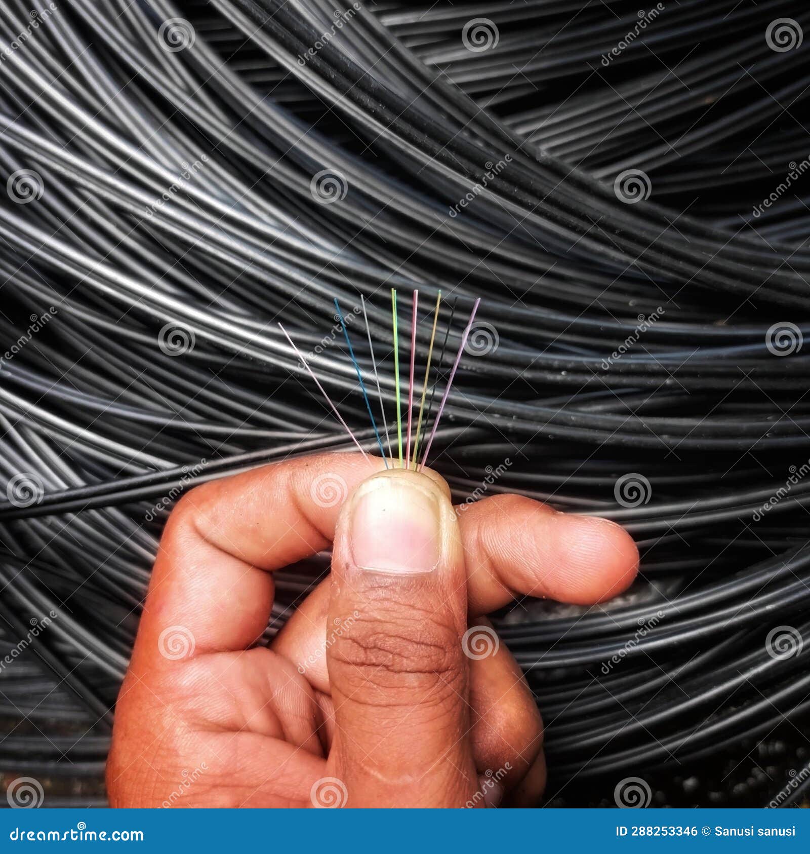 Fiber Optic Cable 12 Core 12 Colors Stock Photo - Image of cable, optic ...