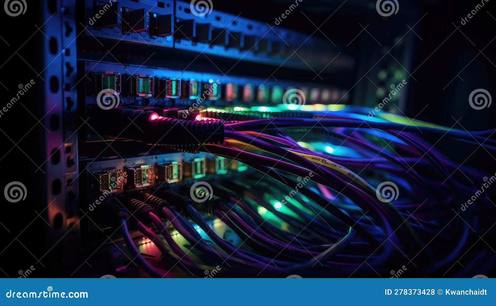 Fiber Optic Cable , Generative AI Stock Illustration - Illustration of ...