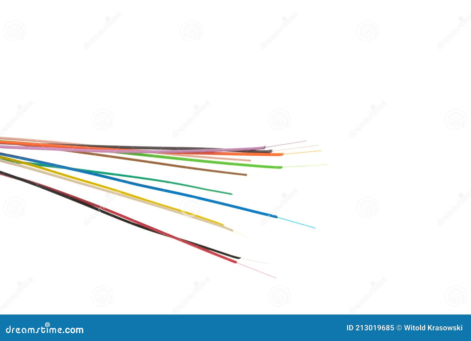 Fiber Optic Cable Isolated White Stock Image - Image of internet ...