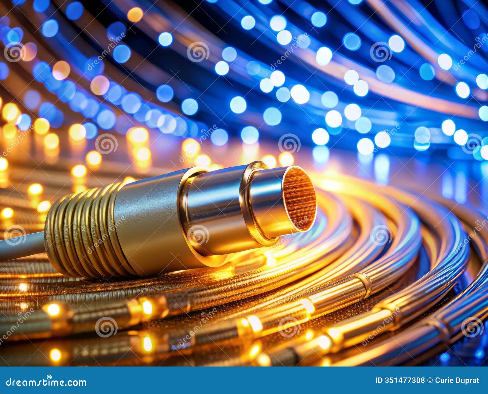 Fiber Optic Cable Jack Connection HighSpeed Internet Network ...