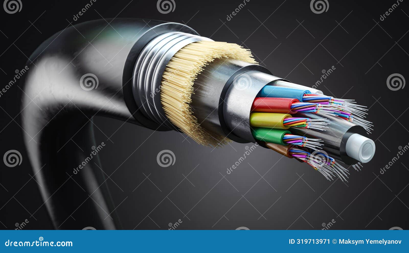 Fiber Optic Cable. Multimode All-media Self-supporting Fiber Optic ...