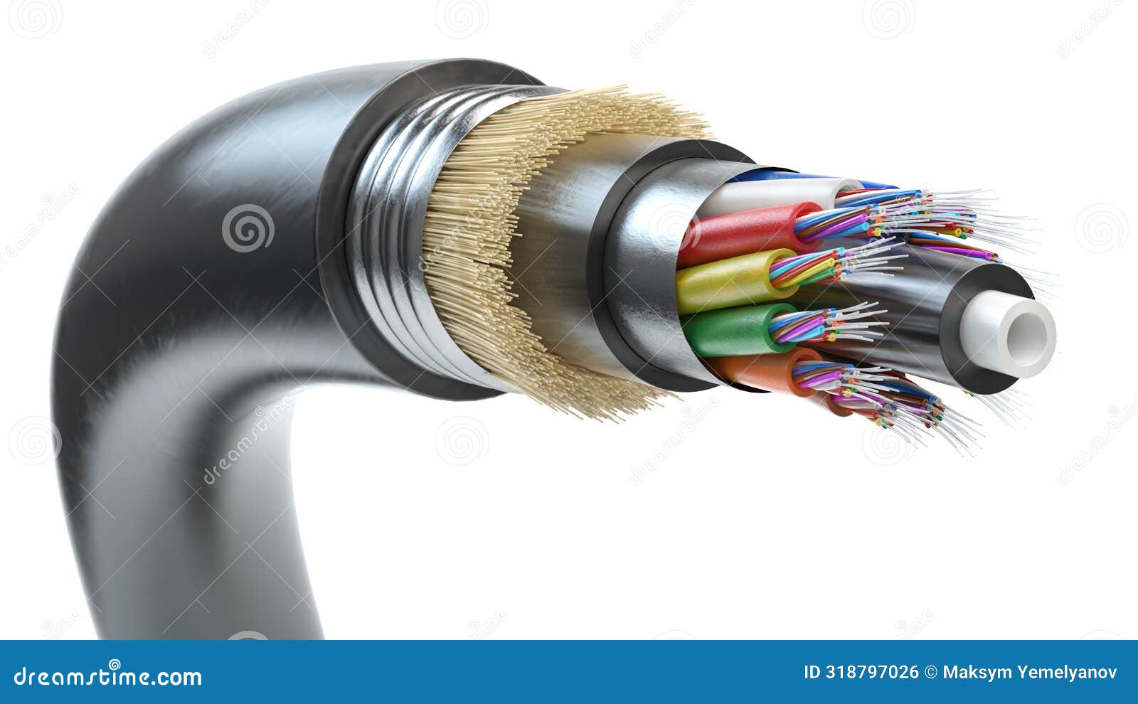 Fiber Optic Cable. Multimode All-media Self-supporting Fiber Optic ...