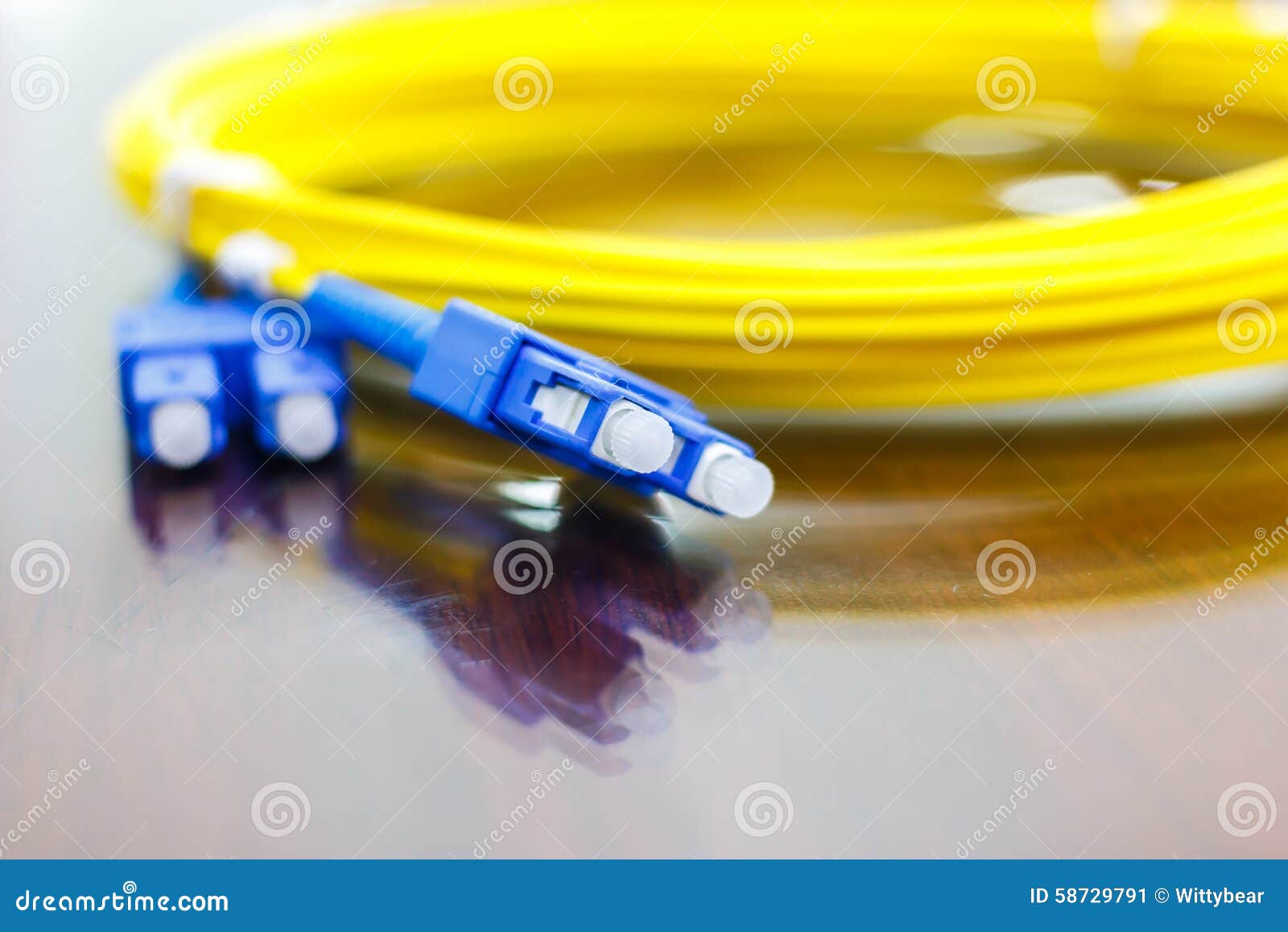 Fiber Optic Cable for Network System Stock Image - Image of data, patch ...