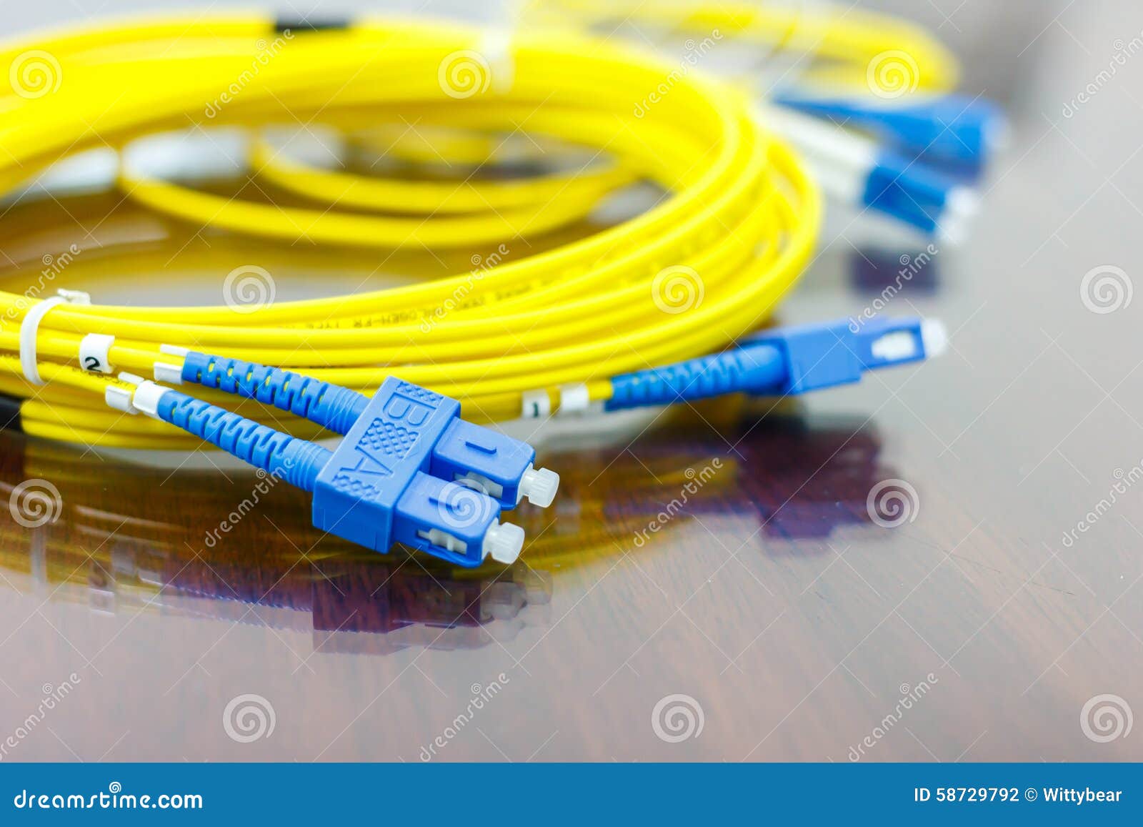 Fiber Optic Cable for Network System Stock Photo - Image of connection ...