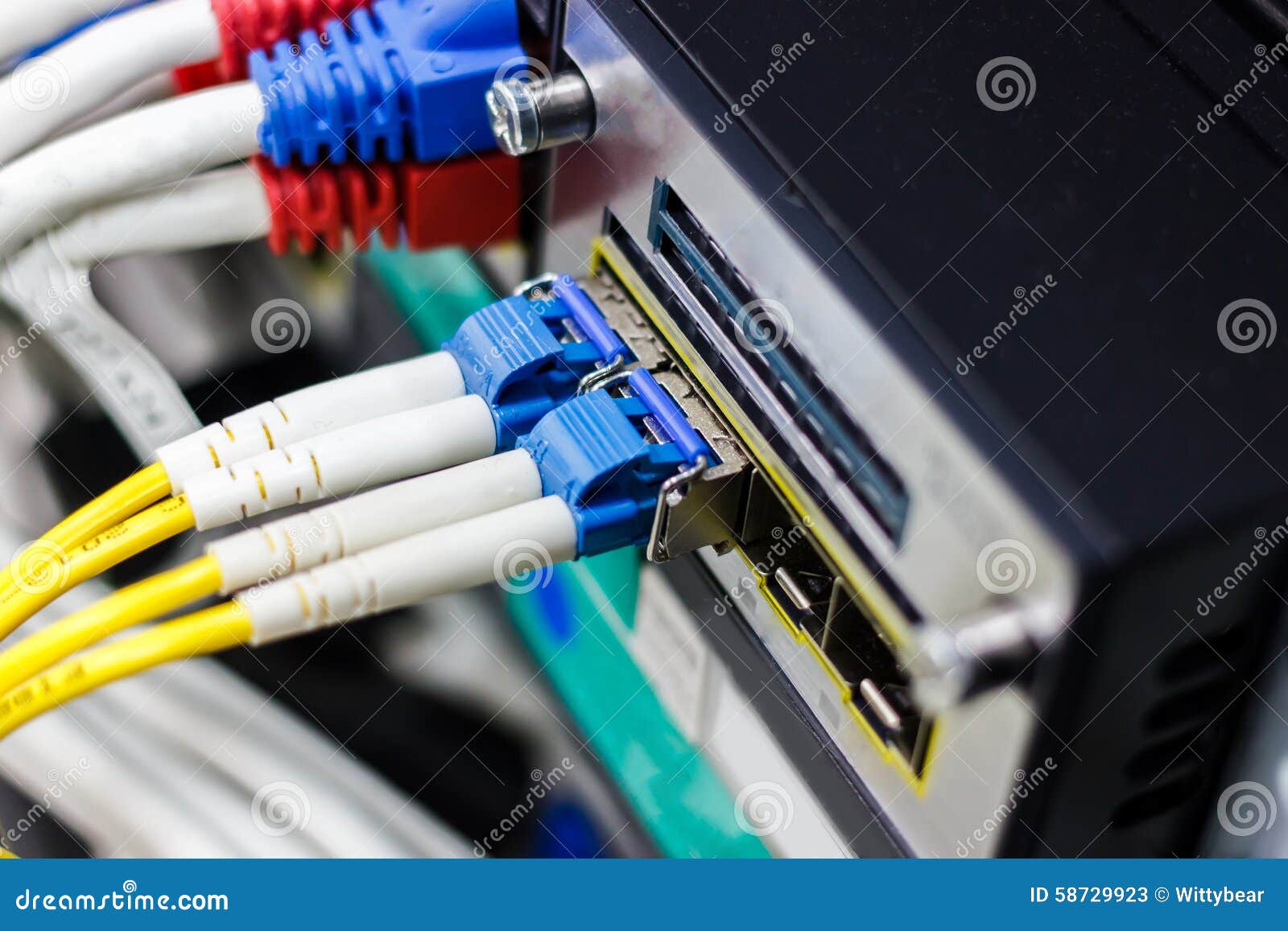 Fiber Optic Cable for Network System Stock Image - Image of broadband ...