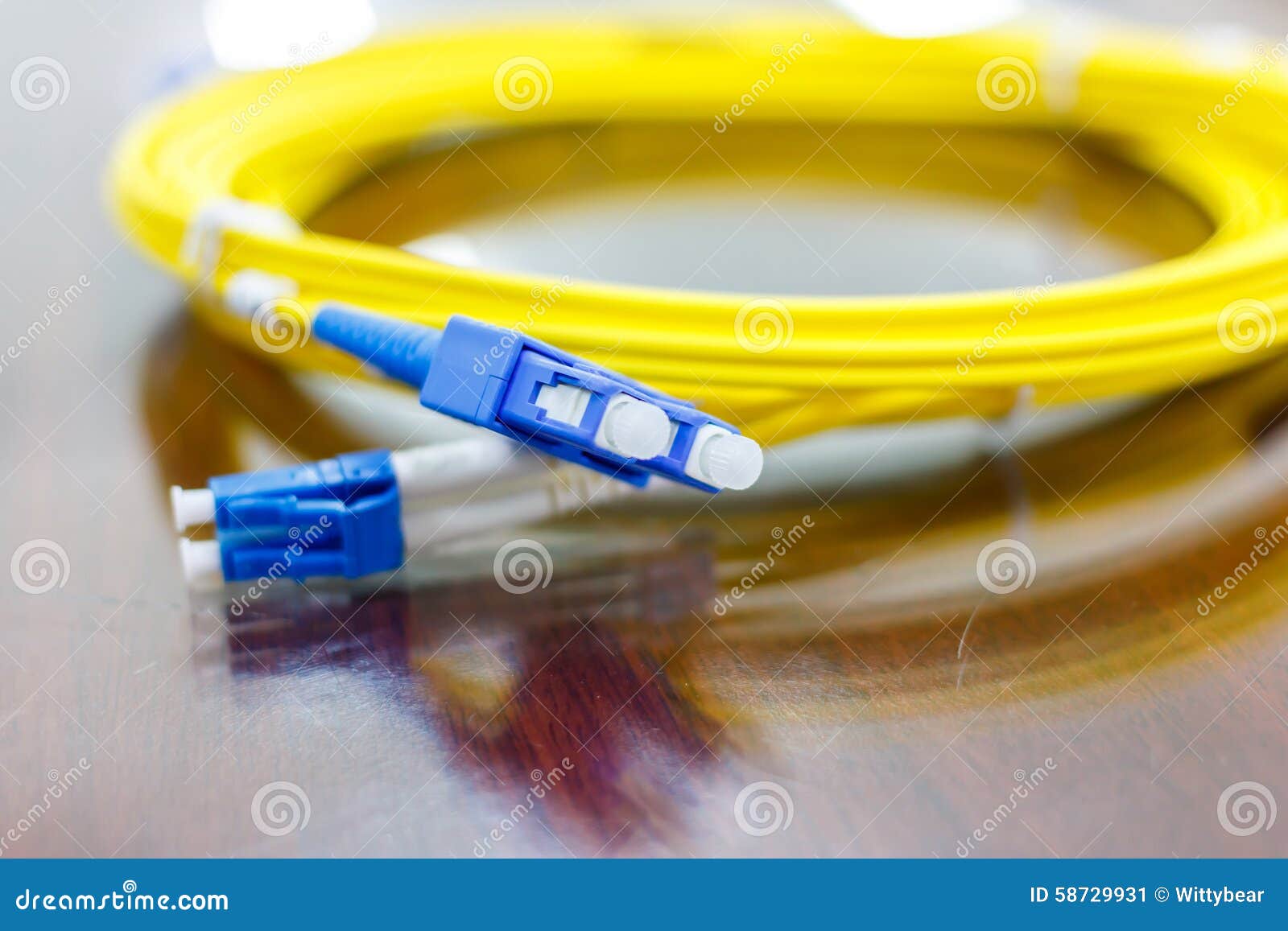 Fiber Optic Cable for Network System Stock Image - Image of modern ...