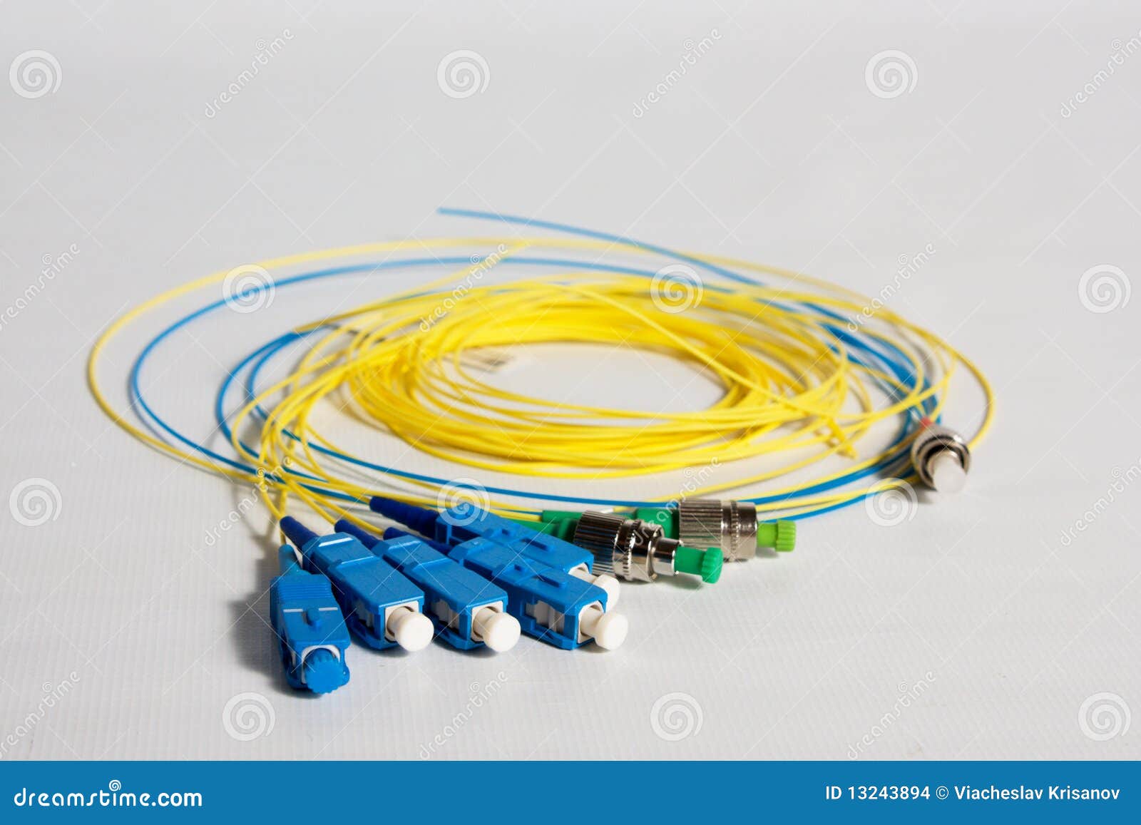 Fiber optic cable pigtails stock photo. Image of high - 13243894