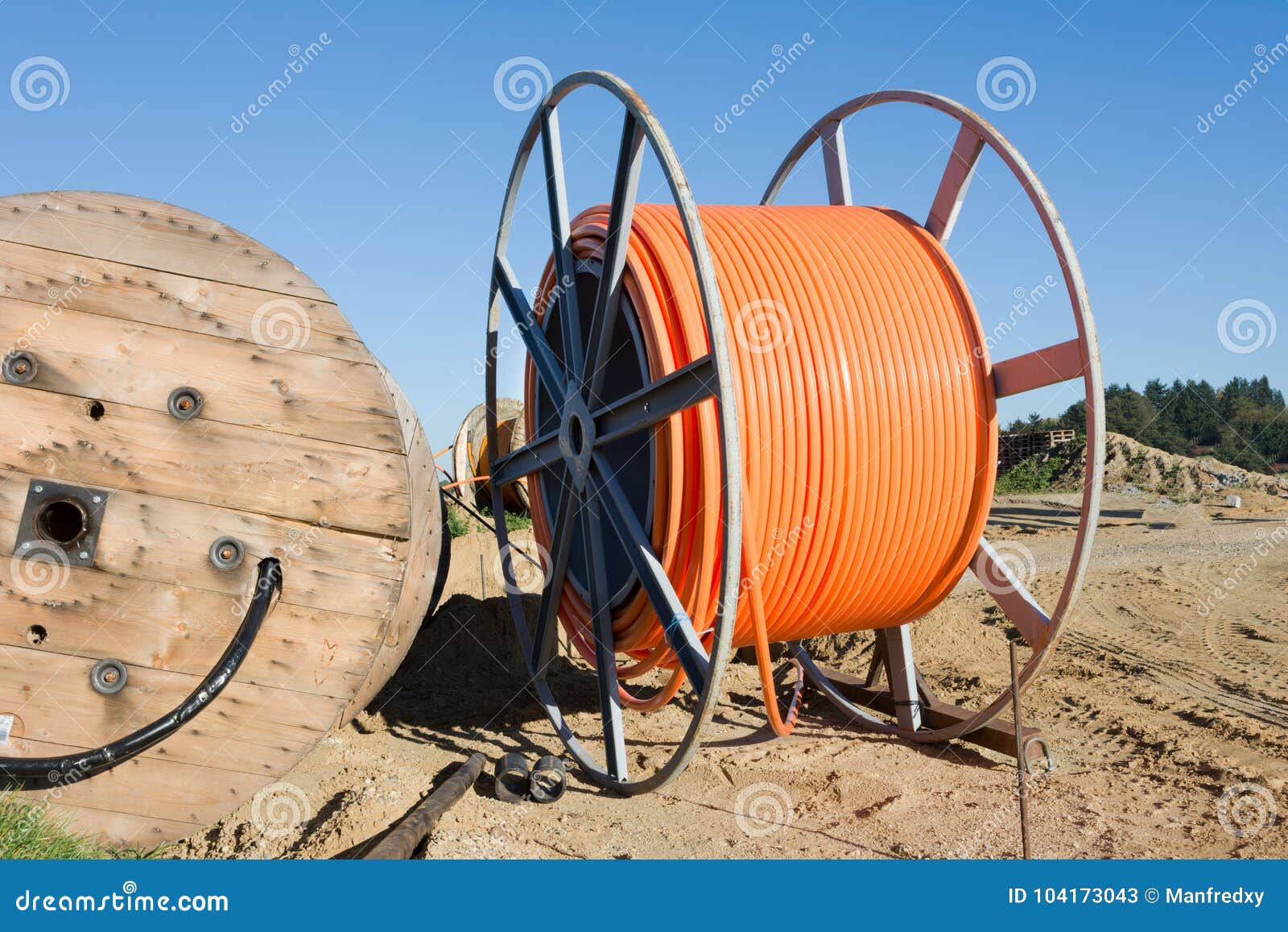 Fiber Optic Cable Roll for Broadband Internet Stock Image - Image of ...
