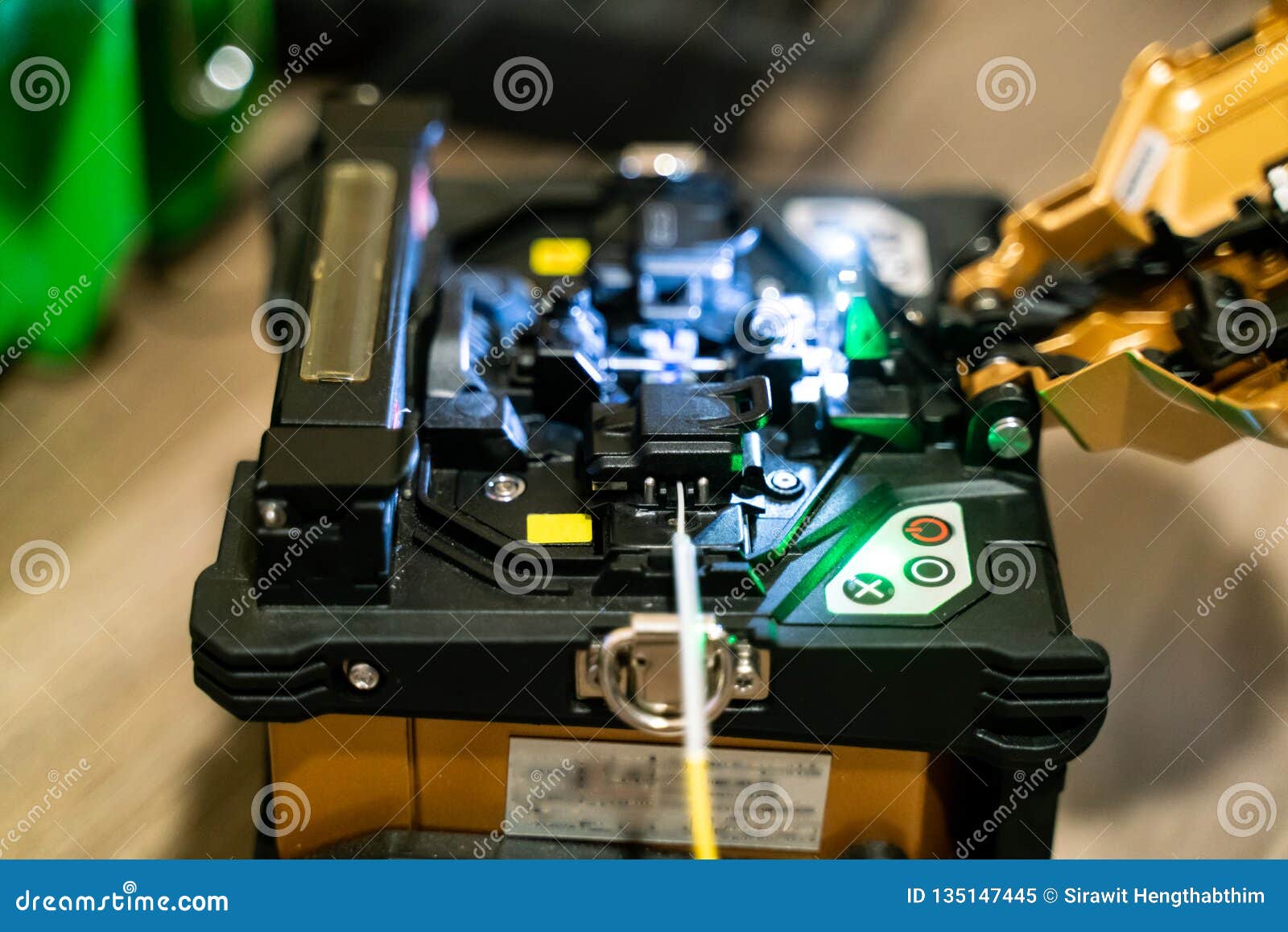 Fiber Optic Cable Splice Machine Editorial Image - Image of cable ...