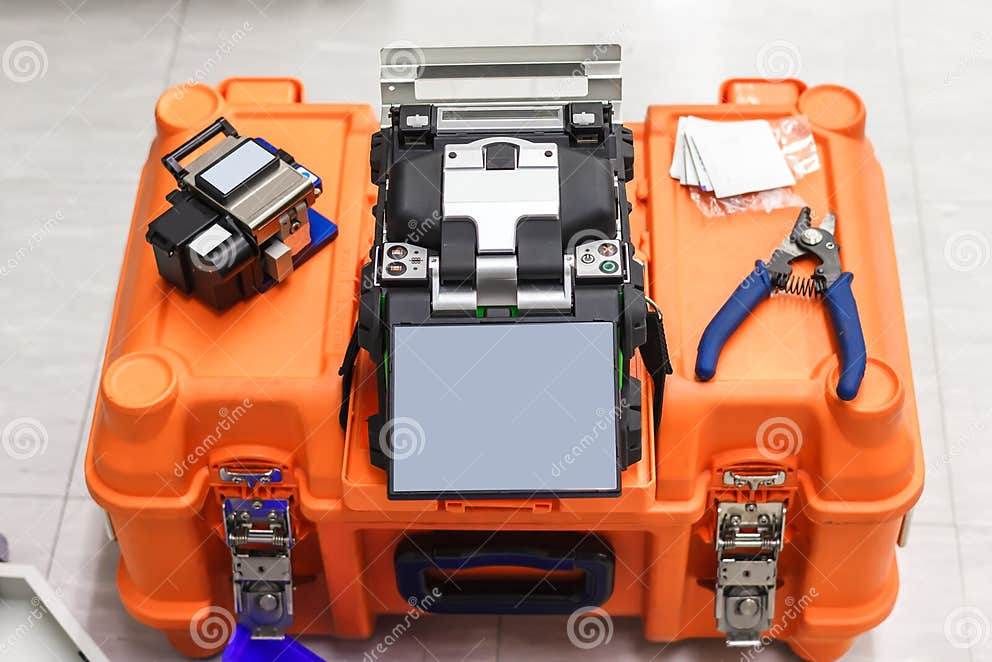 Fiber Optic Cable Splice Machine Stock Image - Image of ethernet ...