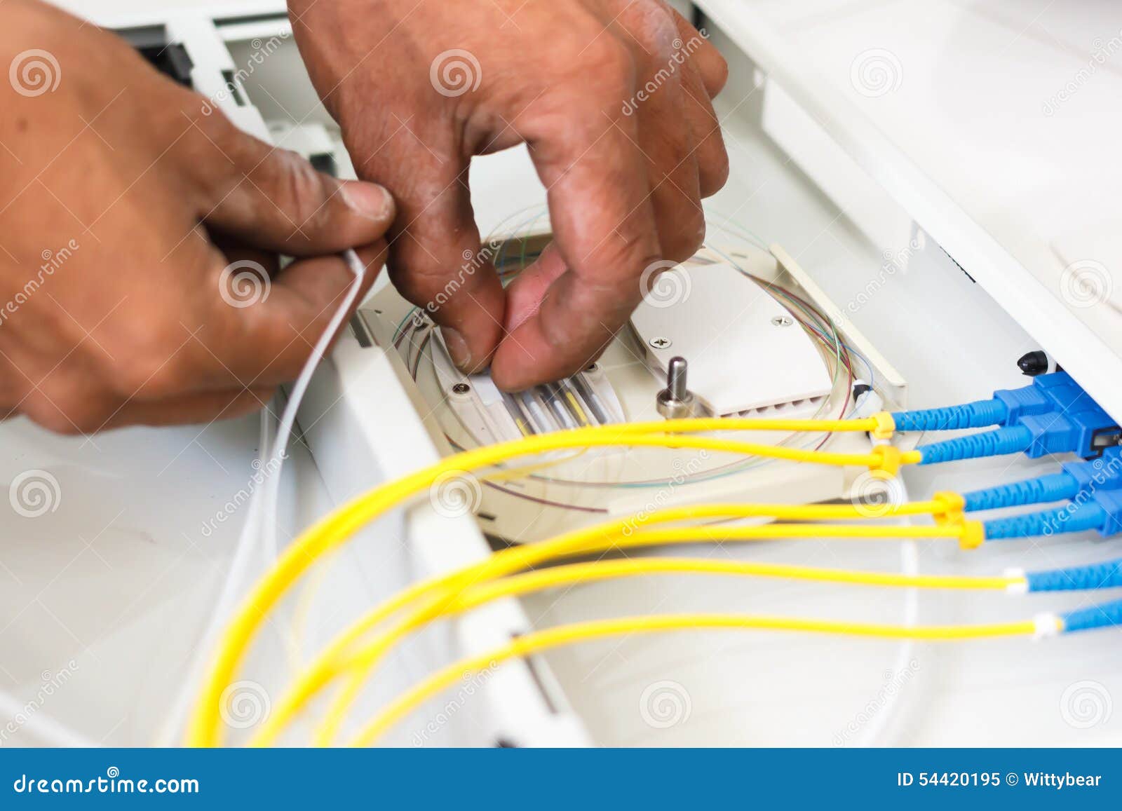 Fiber Optic Cable Splice Machine Stock Image - Image of machine ...