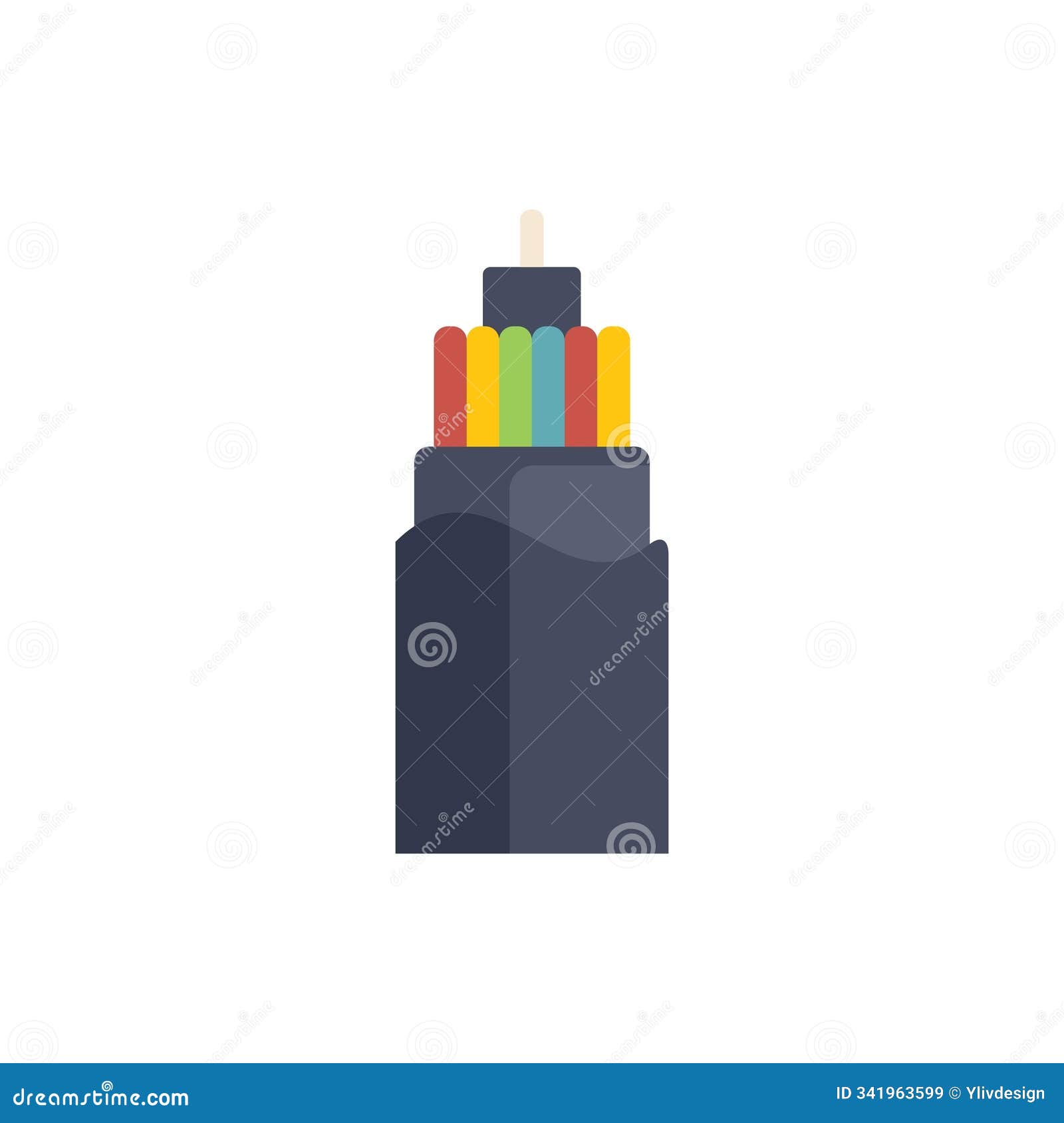 Fiber Optic Cable Transmitting Data through Light Pulses Stock Image ...