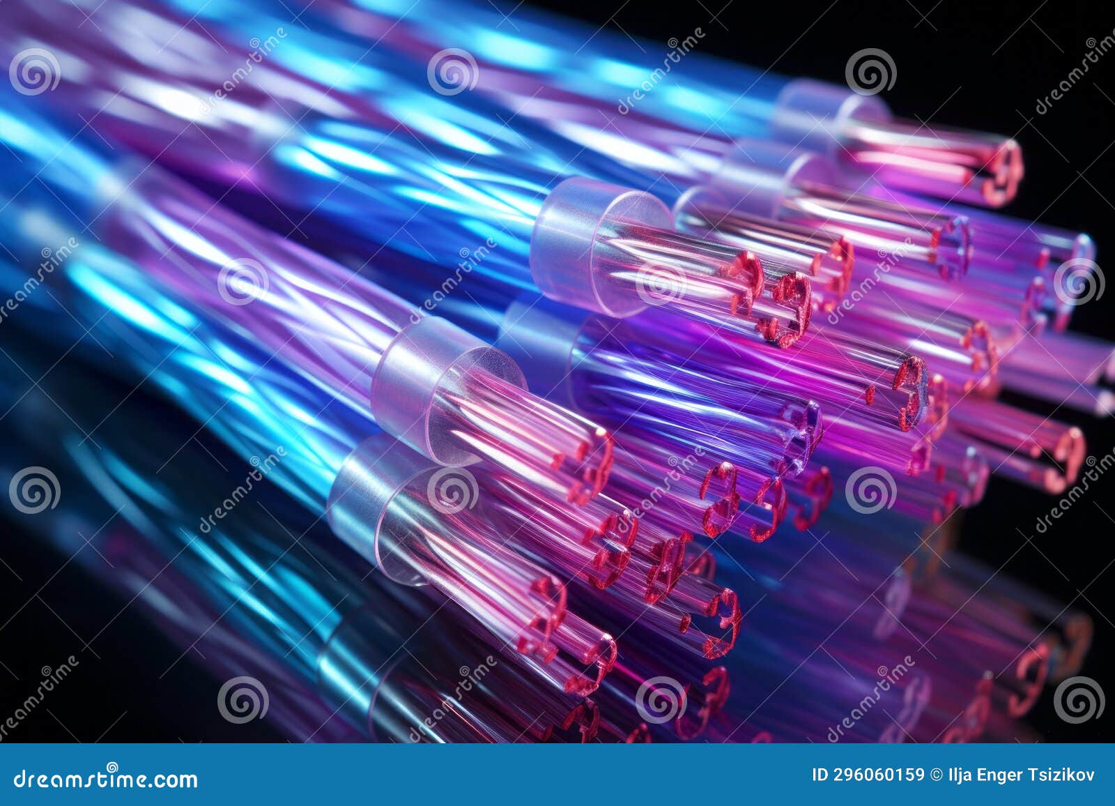 Fiber Optic Cable Wire Light Background with BokehHigh Quality 16k ...