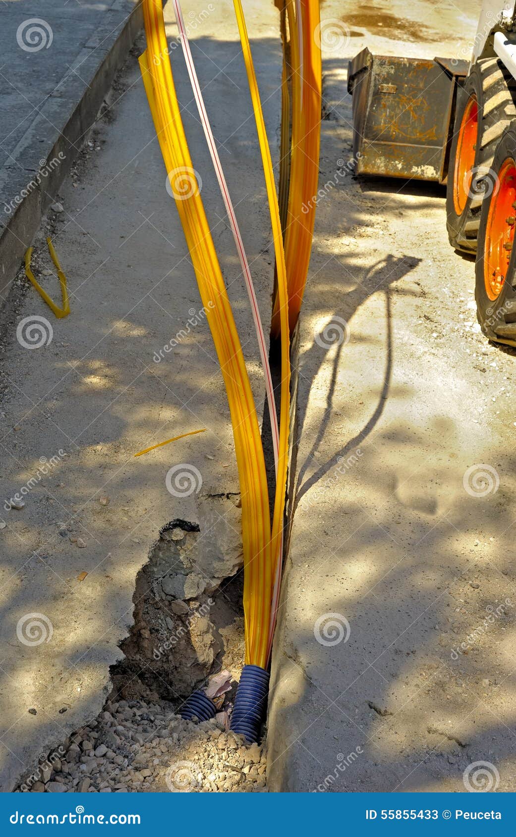 Fiber Optic Multi Mode Cable Cross Section Blueprint Schematic Closeup ...