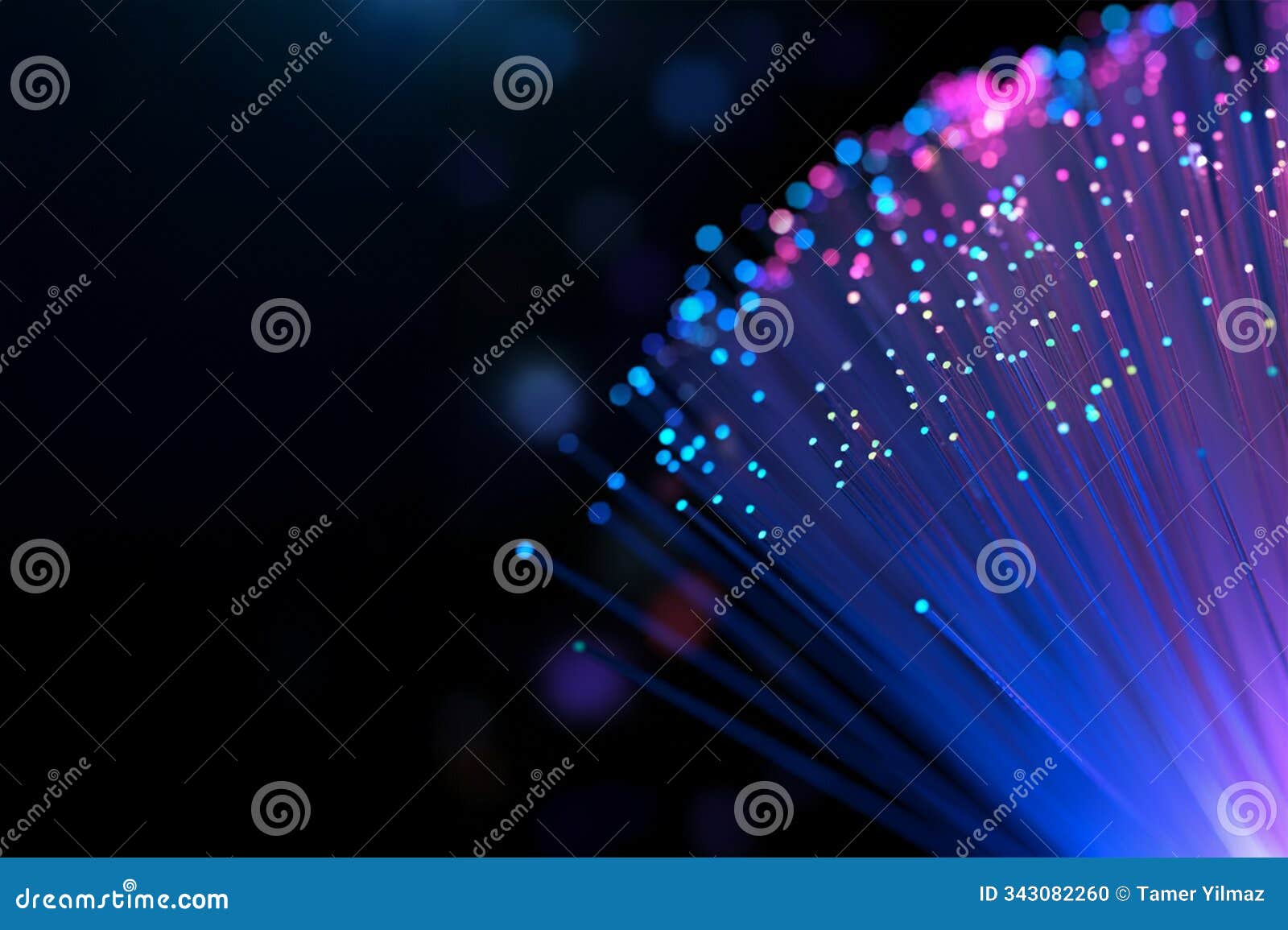 Fiber Optic Cables on Dark Background. Technology Background Stock ...