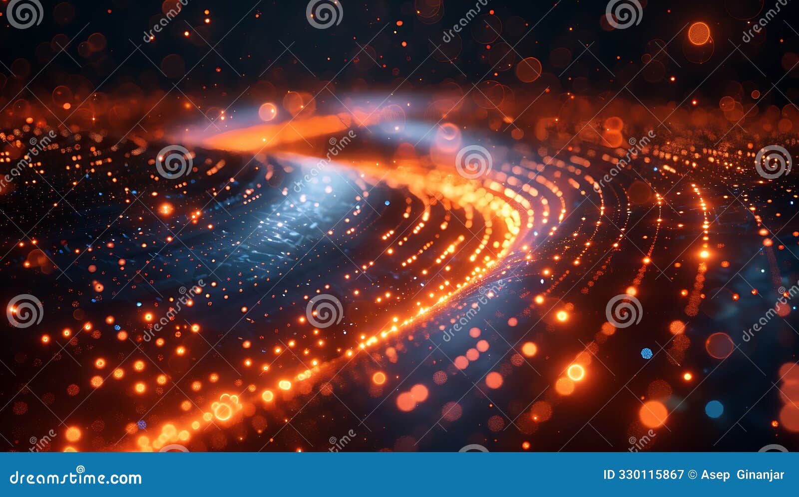 Fiber Optic Cables Glowing with Data Stock Illustration - Illustration ...
