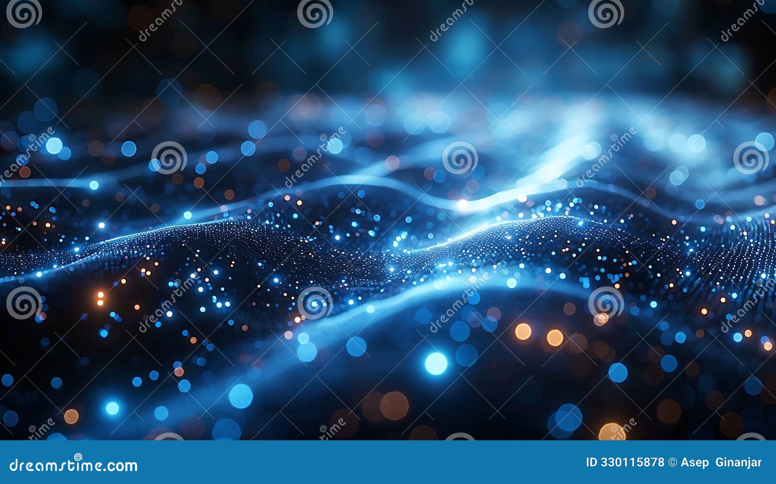 Fiber Optic Cables Glowing with Data Transfer Stock Illustration ...