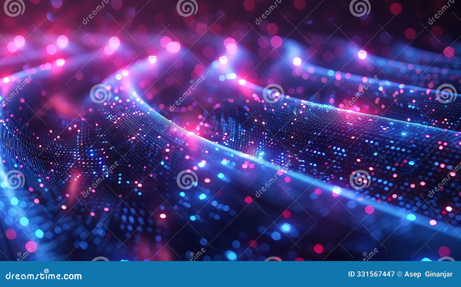 Fiber Optic Cables Glowing with Data Transfer Stock Illustration ...