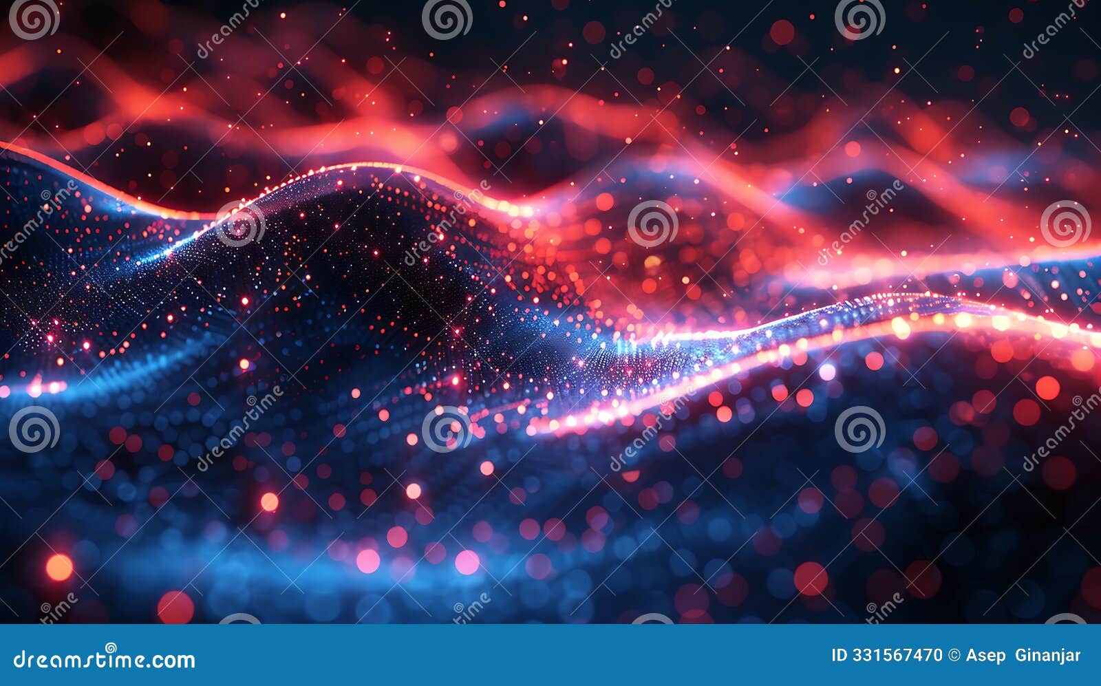 Fiber Optic Cables Glowing with Data Transfer Stock Illustration ...