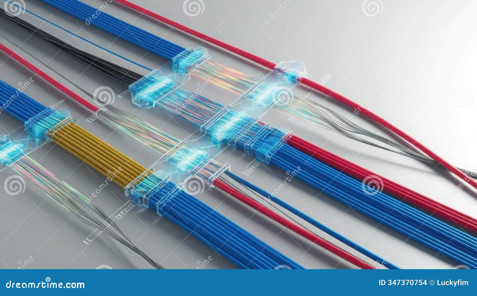 Fiber Optic Cables with Holographic Transmission Waves Showcase ...