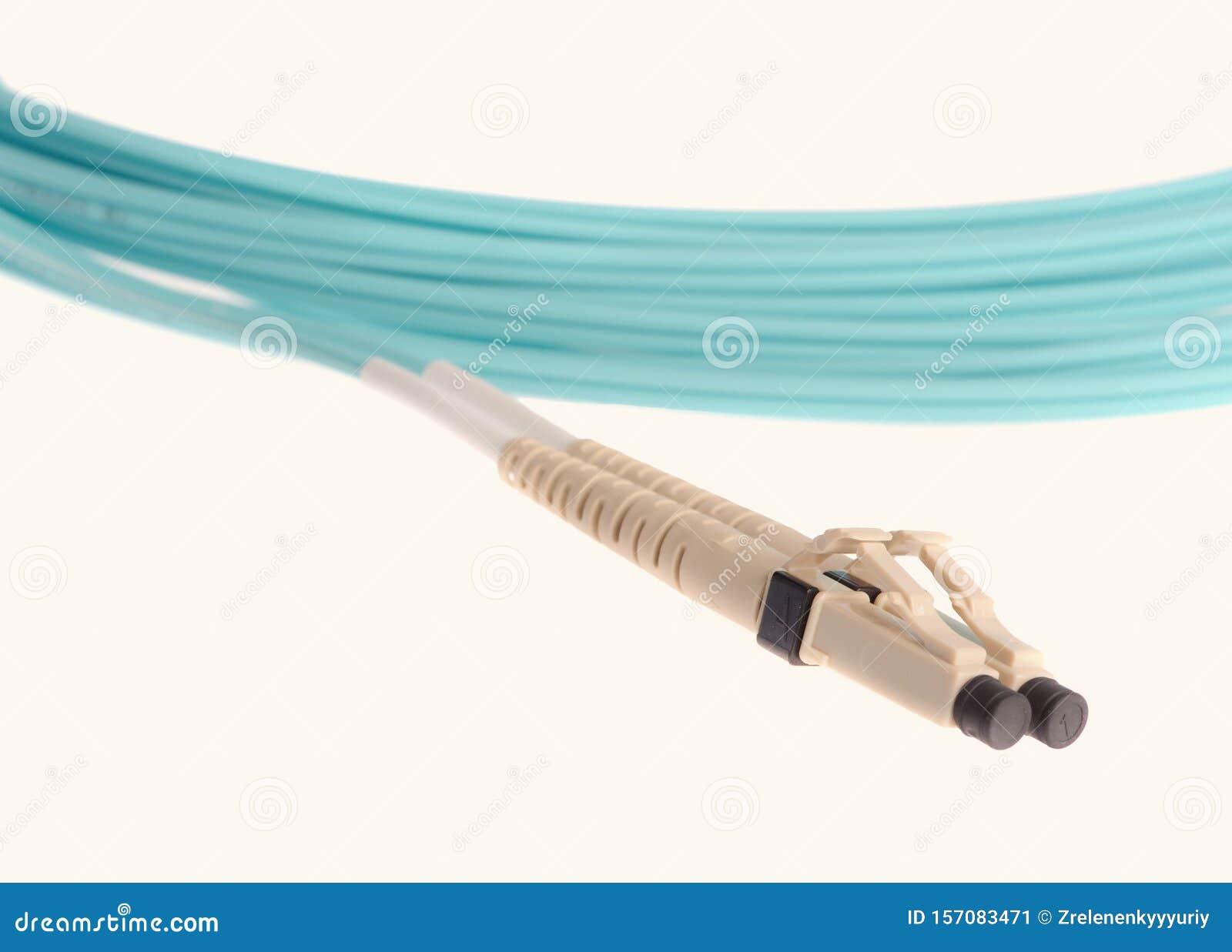 Fiber Optic Cables Isolated Over the White Background Stock Image ...