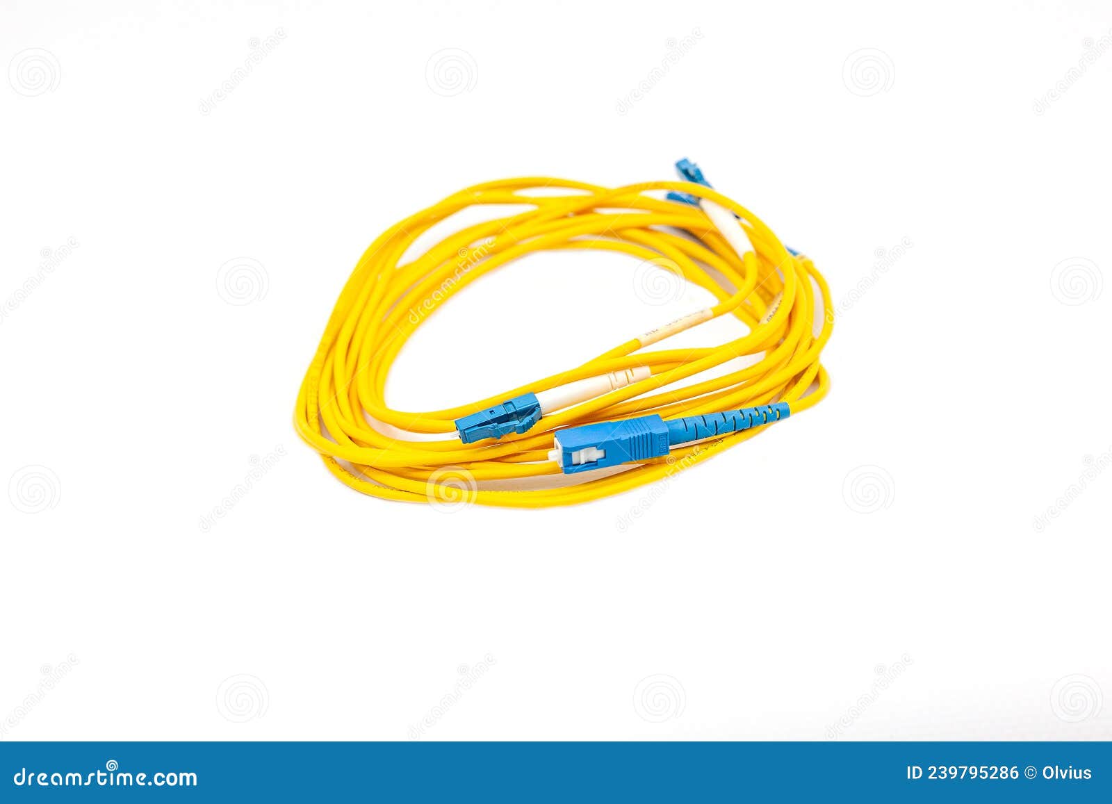 Fiber Optic Cables Isolated on White Background Stock Photo - Image of ...