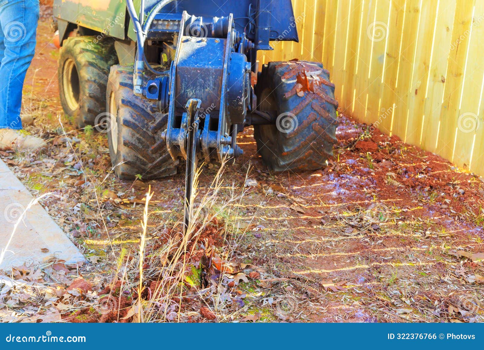 It Is A Trencher Cable Plow Tractor That Is Used To Lay Fiber Optic ...