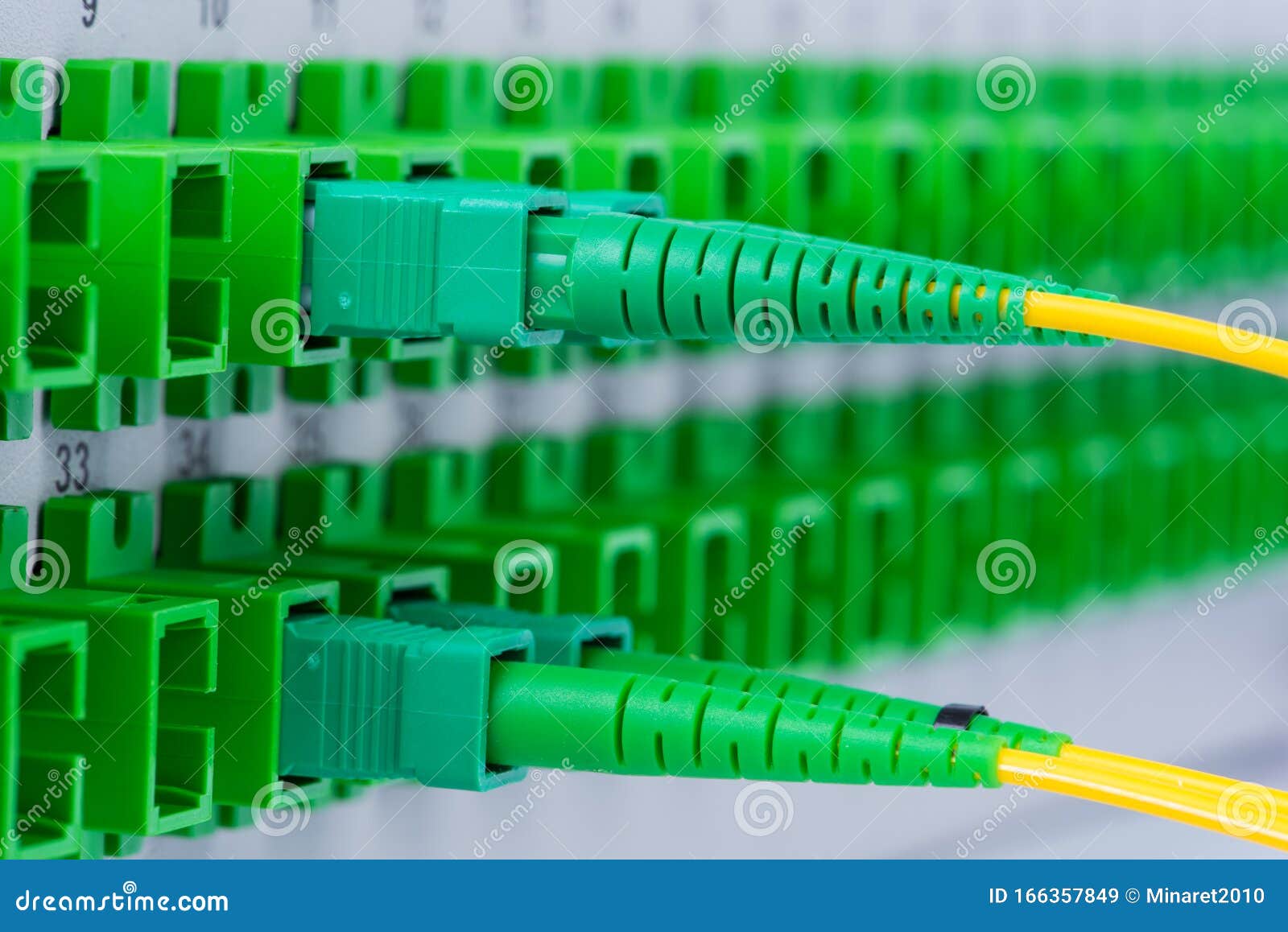 Fiber Optic Cables in the Optical Distribution Panel Stock Image ...