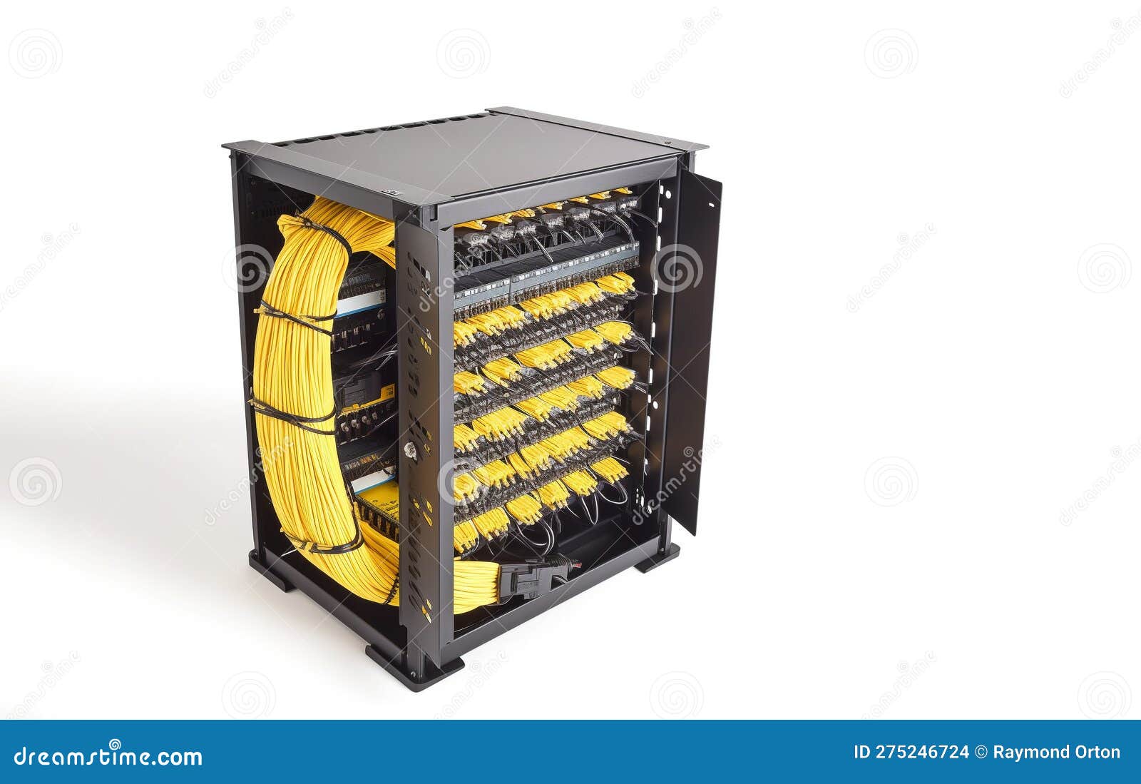 Fiber Optic Cables Plugged in Network Switch Panel Inside Data Center ...