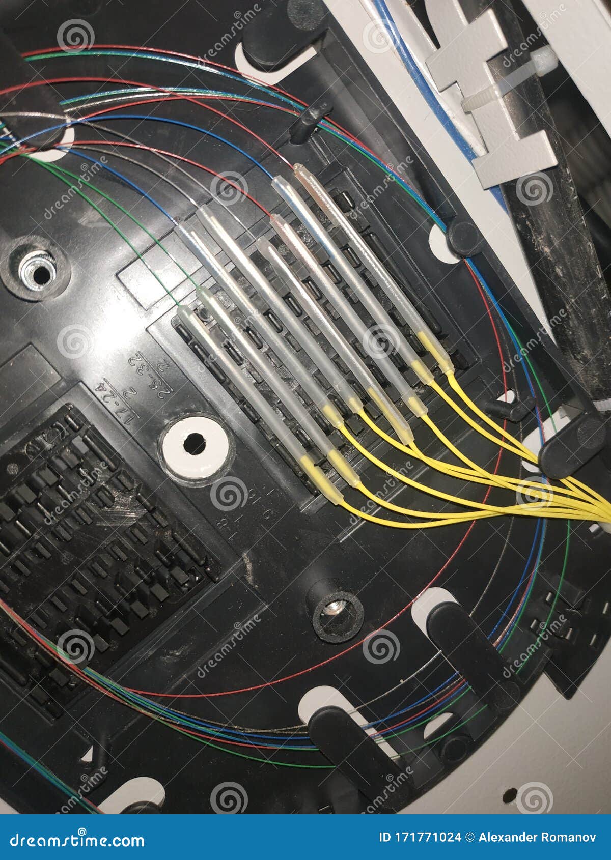 Fiber optic cassette stock photo. Image of optic, laying - 171771024