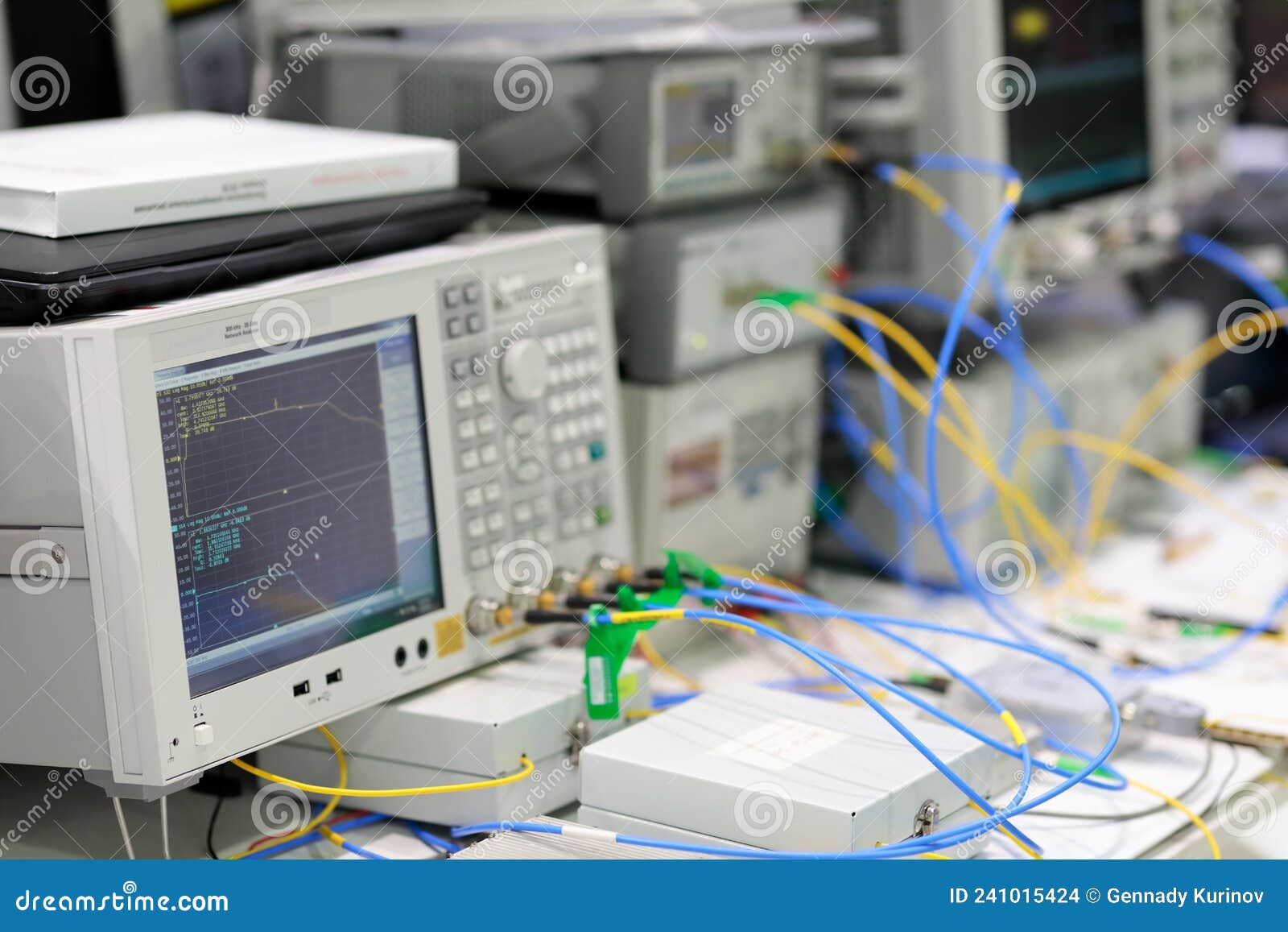 Fiber Optic Communication Laboratory Stock Photo - Image of electronic ...