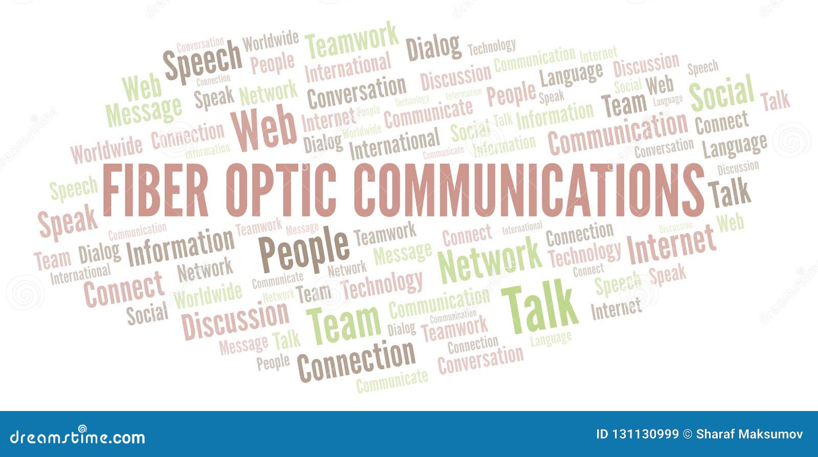 Fiber Optic Communications Word Cloud. Stock Illustration ...