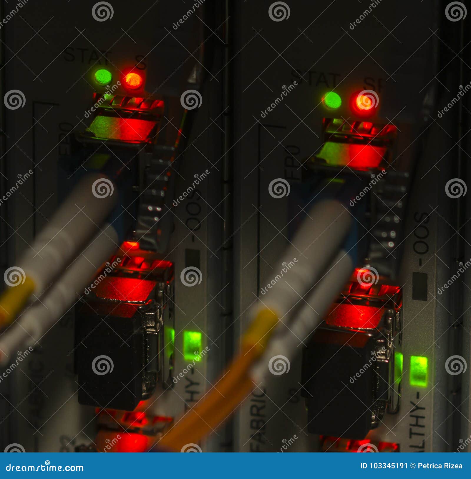 Fiber optic connection stock image. Image of center - 103345191
