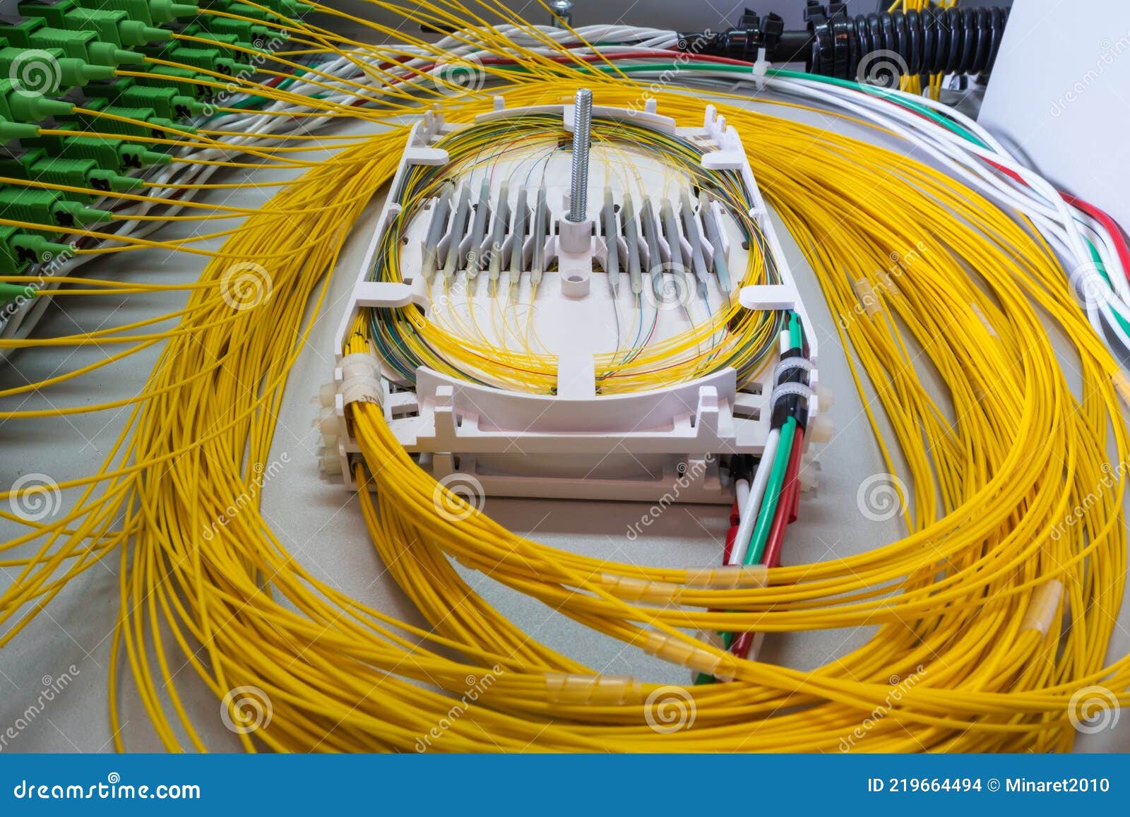 Optical Distribution Frame With Optic Cables Royalty-Free Stock ...