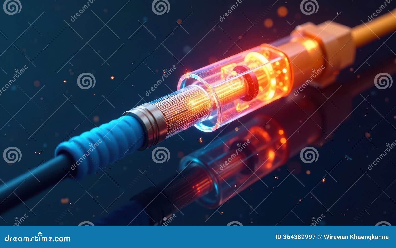 Optic Connector Port Fiber Cable Laser Beam Icon In Circle Round Black ...