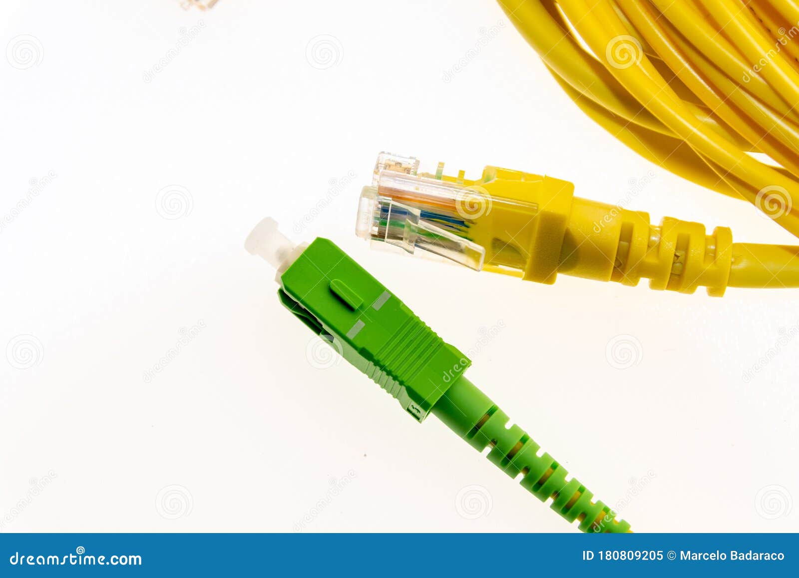 Fiber Optic and Multipair Conductors for Extension Stock Image - Image ...